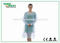 China Light Blue Breathable Disposable Use Protctive Isolation Gowns With Knitted Wrist for sale