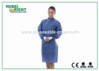 China Waterproof Disposable Medical SMS Isolation Gown With Knitted Wrist for sale