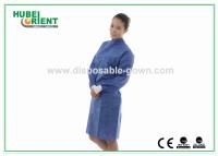 China Waterproof Disposable Medical SMS Isolation Gown With Knitted Wrist for sale