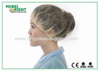 China Dust Proof Single Use Medical Non Woven Bouffant Cap With Single Elastic for sale