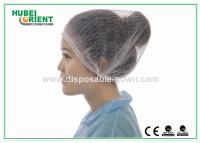 China Lightweight Disposable Nonwoven Mob Cap With Double Elastic for sale