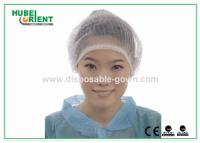China Lightweight Disposable Nonwoven Mob Cap With Double Elastic for sale