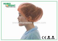 China Lightweight Disposable Nonwoven Mob Cap With Double Elastic for sale