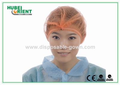China Lightweight Disposable Nonwoven Mob Cap With Double Elastic for sale