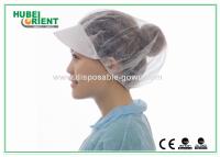 China ISO9001/ISO13485 Non Woven PP Round Disposable Bouffant Cap With Peak for sale