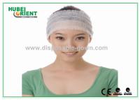China Comfortable Elastic Female Disposable use Headbands White Non-woven material for sale