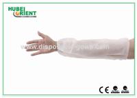 China Polypropylene White Disposable Arm Sleeves Comfortable Oil-Proof for food industry for sale