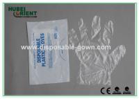 China Skid Proof Waterproof Disposable Transparent LDPE Gloves For Hospitals for sale