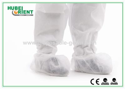 China Dustproof Disposable Nonwoven Shoe Covers With Elastic Rubber Opening for sale