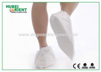 China Durable White Tyvek Disposable Shoe Cover , Shoe Protection Booties for sale