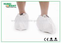 China Durable White Tyvek Disposable Shoe Cover , Shoe Protection Booties for sale