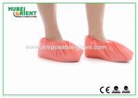 China Medical CPE Shoe Cover Waterproof Colorful Prevent Splash With Elastic Rubber for sale