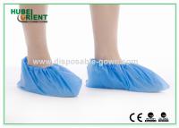 China CE MDR Hand / Machine Made CPE Shoe Cover With Various Color for sale