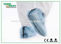 China Blue ESD Disposable use Shoe Protectors With Plastic Conductive Ribbon for sale