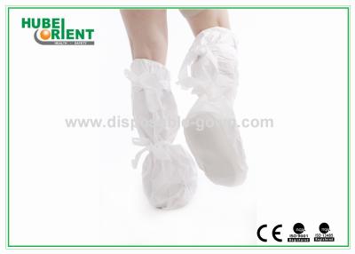 China Medical PP CPE Disposable Boot Cover Anti Slip Waterproof With PVC Sole for sale