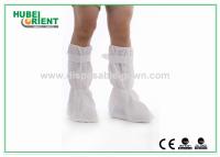 China Skid Resistant CPE Disposable Boot Cover 80g/m2 With PVC Sole for sale