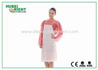 China Soft Touching Disposable Non Woven Apron With Thin Neck Gallus for sale