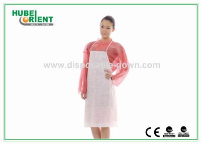 China Soft Touching Disposable Non Woven Apron With Thin Neck Gallus for sale