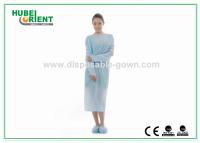 China Disposable Medical CPE Isolation Gown With Thumb Cuff for sale