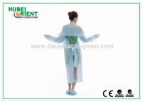 China Disposable Medical CPE Isolation Gown With Thumb Cuff for sale