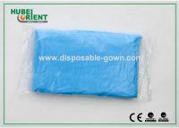 China Hospital Long Sleeve Disposable CPE Gown With Thumb Cuff for sale