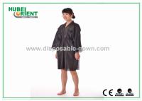 China Black Breathable Disposable Kimono Robe for Spa Center / Sauna for sale