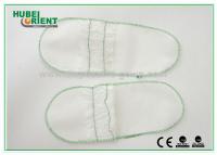 China Comfortable White Disposable Hotel Slippers with Lace Part Top for sale