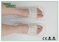 China Comfortable White Disposable Hotel Slippers with Lace Part Top for sale
