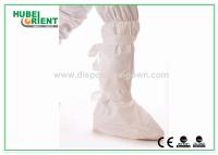 China Hospital Microporous Disposable Foot Gloves With Anti Slip PVC Sole for sale