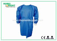 China Blue Color Heat Seal Hospital Use Disposable Surgical Scrubs With Knitted Cuff for sale