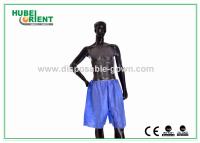 China Blue Dust-Proof Disposable PP Short Pants For Sauna or Hospital use for sale