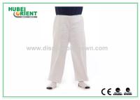 China White Soft Nonwoven Polypropylene Disposable Trousers Non Toxic for sale
