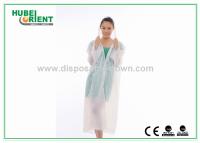 China White Disposable Use Waterproof PE Visitor Coat 125x150cm for factoy/workshop/garden for sale