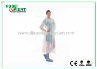 China Waterproof Disposable PE Visitor Coat/Transparent Plastic PE Disposable Visitor Coats for sale