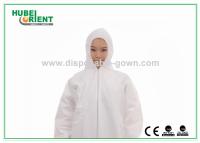 China Splash Resistant SMS Disposable Coveralls With Hood And Feetcover for sale