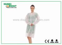 China Disposable PP/Non-Woven/SMS/tyvek lab coat With Snaps For Hospital Nursing for sale