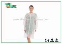 China CE MDR Snap Closure Disposable Lab Coats 55g/m2 for sale