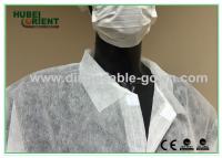 China Tyvek SMS MP PP Single Use Lab Coat With Velcro for sale