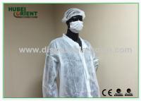 China Tyvek SMS MP PP Single Use Lab Coat With Velcro for sale