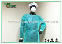 China Water Resistance Light-weight PP Disposable Isolation Gowns with Knitted Wrist for sale