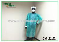 China Anti Static Blue / Green Disposable Isolation Gowns With knitted wrist For Food Workshop/Laboratory for sale