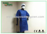 China Short Sleeve Disposable Isolation Gowns/Dark Blue single use patient gown for sale