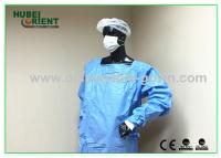 China Waterproof Unisex Safety Disposable Surgical Gowns Blue Color anti-bacterial for sale