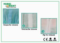 China Soft Fluid Resistant Disposable Use Protective Lab Coat With Zip for factory/laboratory/food industry for sale
