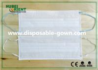 China White TET PE odorless Disposable Face Mask , PU Band Ear Loop for sale