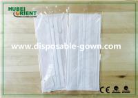 China Disposable White TET Mesh Membrane Face Mask with Blue PU Band for sale