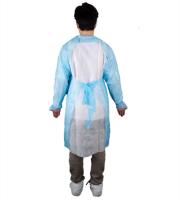 China Factory Price Medical Use CPE Protective Gown With Thumb-Loop Cuffs For Hospital for sale