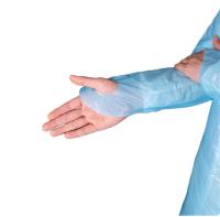 China Factory Price Medical Use CPE Protective Gown With Thumb-Loop Cuffs For Hospital for sale