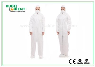 China Polypropylene Disposable Protective Coveralls With Hood And Feetcover for sale