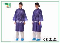 China Breathable Soft Nonwoven Polypropylene Disposable Bathrobe for Spa Sauna for sale